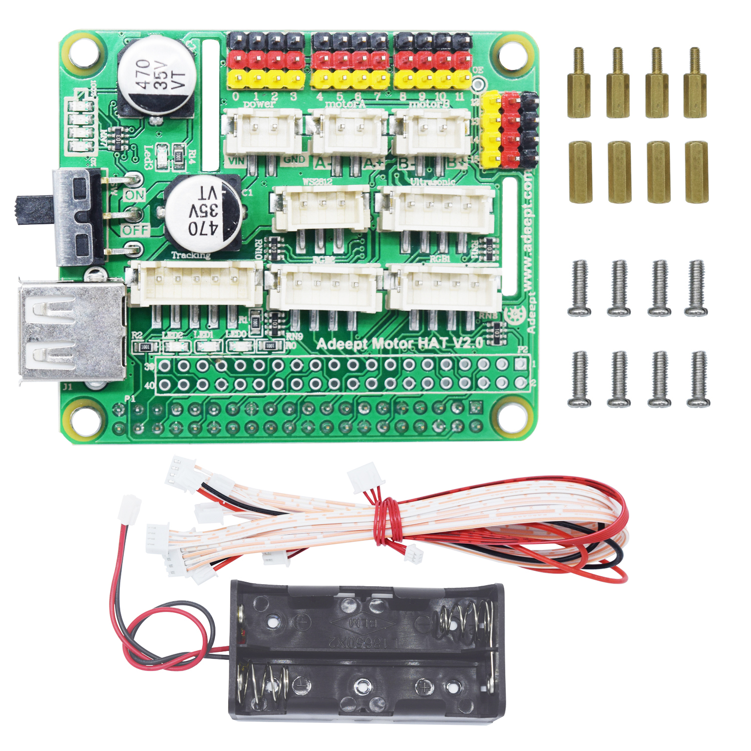 Adeept Motor Hat For Raspberry Pi Smart Robot Car Driver