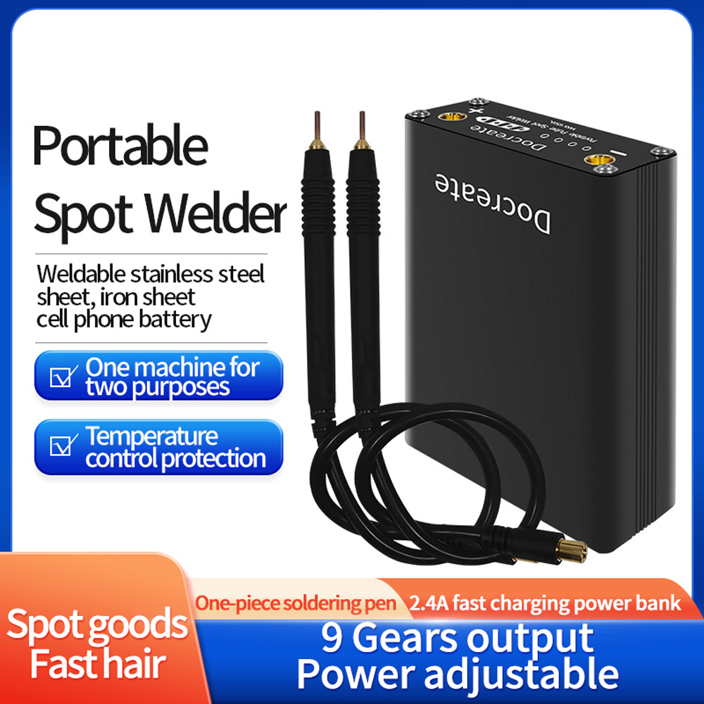 Mini Spot Welder, Battery Welder, 5000mAh Rechargeable DIY Battery Spot Welder Portable Spot ...