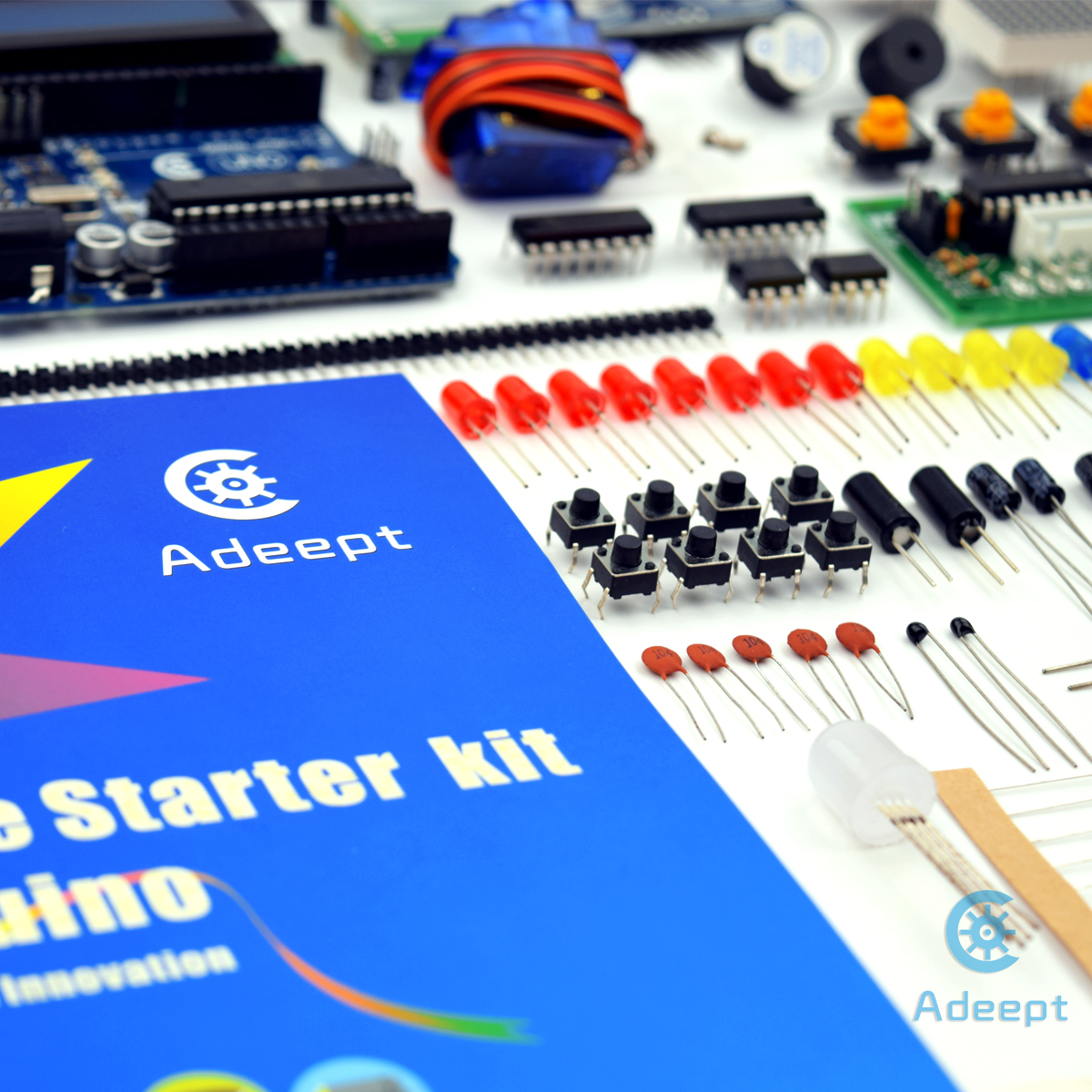 Adeept Ultimate Starter Kit For Arduino Uno R3 Lcd1602 Servo Motor Relay Processing And C