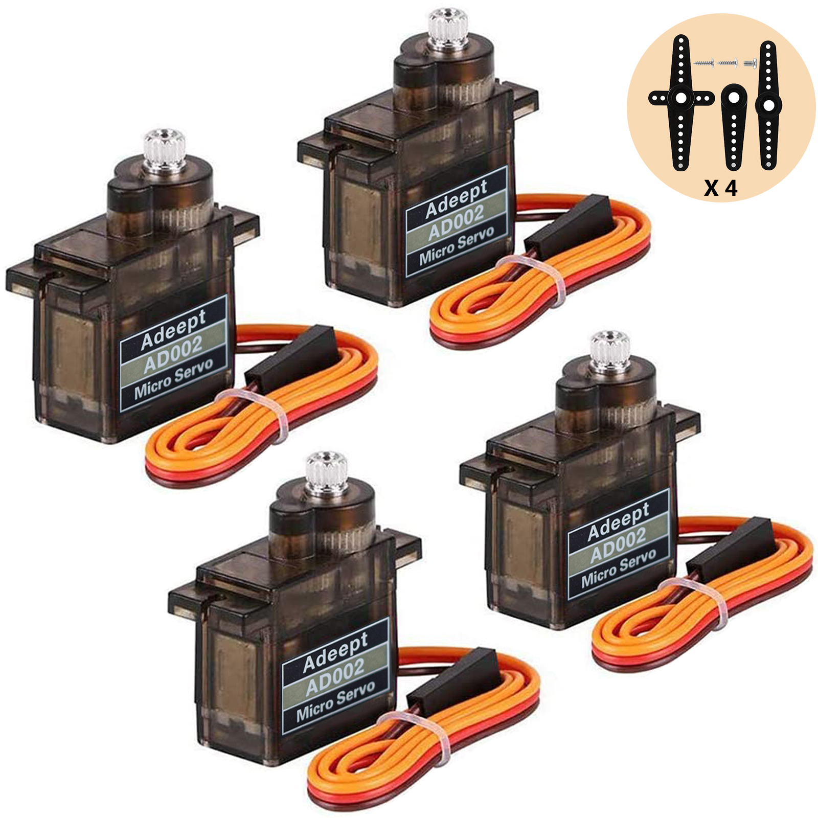 Adeept AD002 Servo Motor for RC Robot Car, Compatible with MG90S Sevo ...