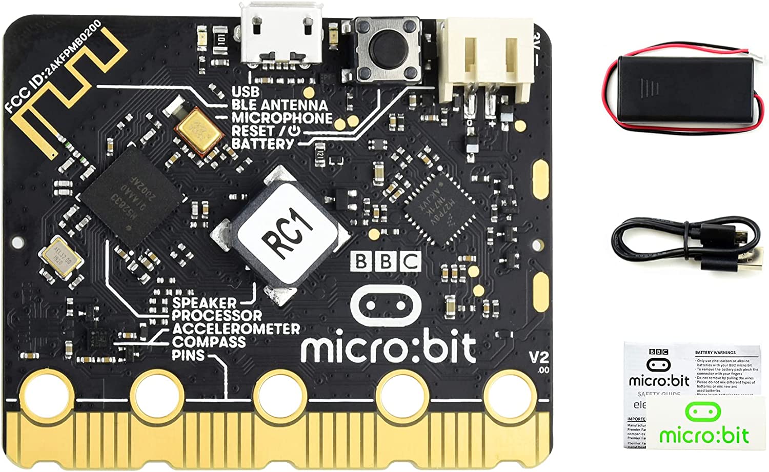 Micro:bit V2 Go Kit Pocket-Sized Computer with Upgraded Processor ...