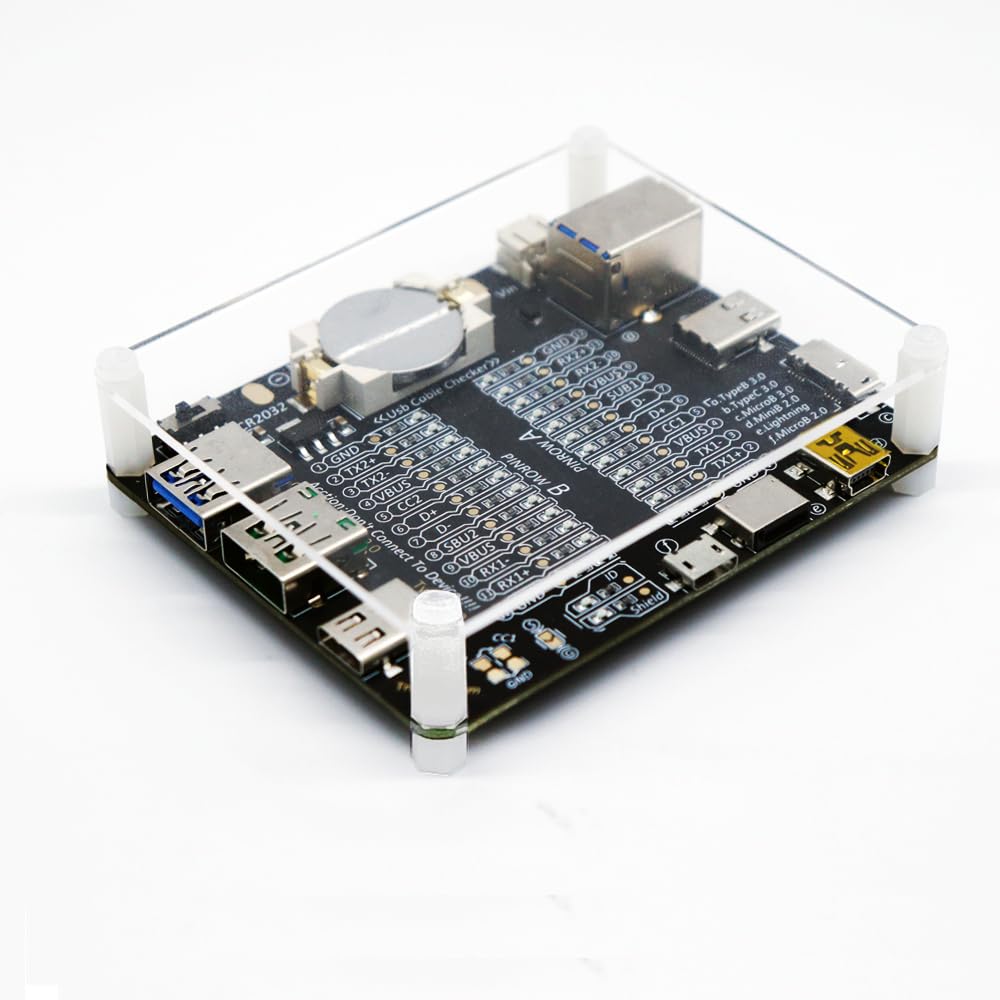 Usb Cable Tester Board Usb Cable Checker Data Wire With Acrylic Case Charging Test Data Line