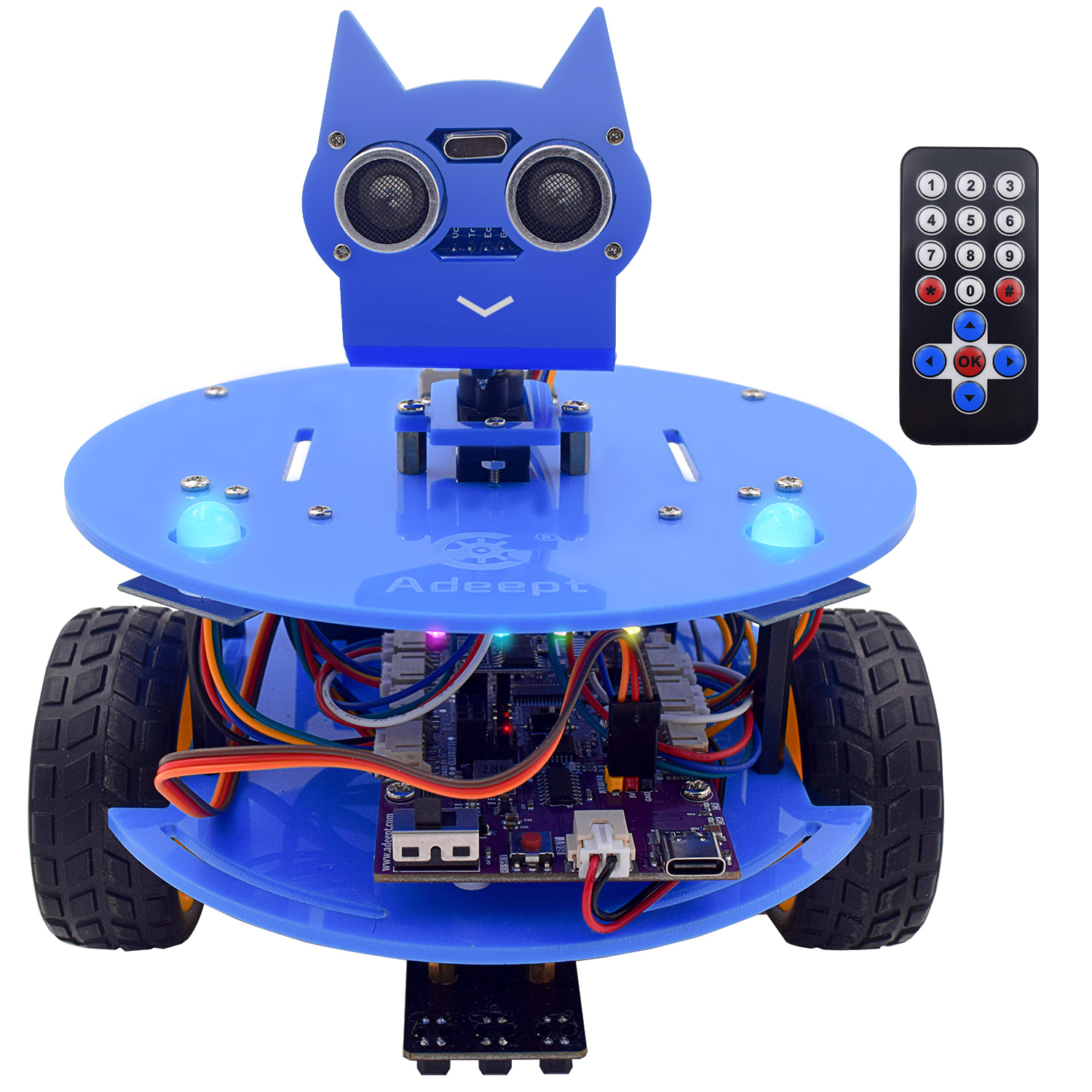 Adeept Smart Car Kitcompatible With Arduino Ide Line Tracking Obstacle Avoidance Oled