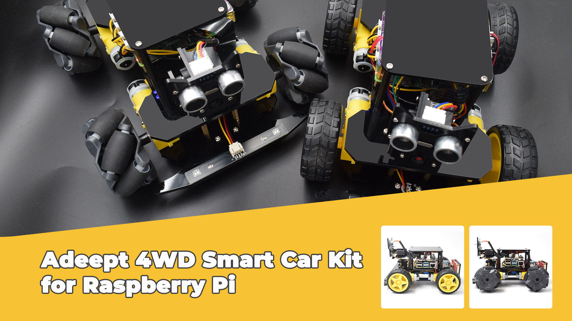 Adeept PiCar Pro - V2.0, AI Smart Robot Car Kit with 4-DOF Robotic Arm ...
