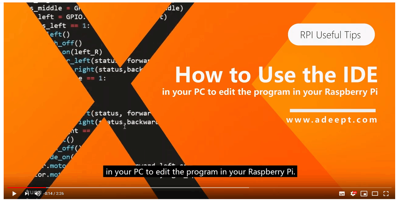 Adeept RaspTank Software Installation - Adeept Video